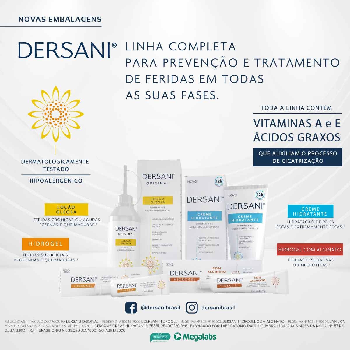 Dersani Hidrogel Gel para Curativos e Tratamentos de Feridas e ...