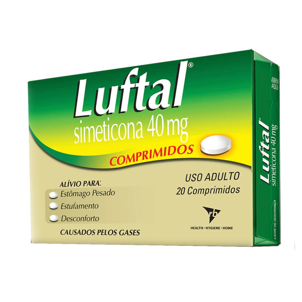 Luftal 40mg 20 comprimidos: Encontre online pelo melhor preço | Droga Raia