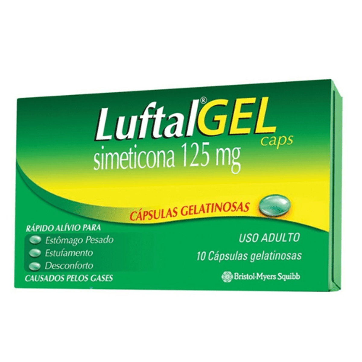 Luftal Gel 125mg 10 Cápsulas | Droga Raia