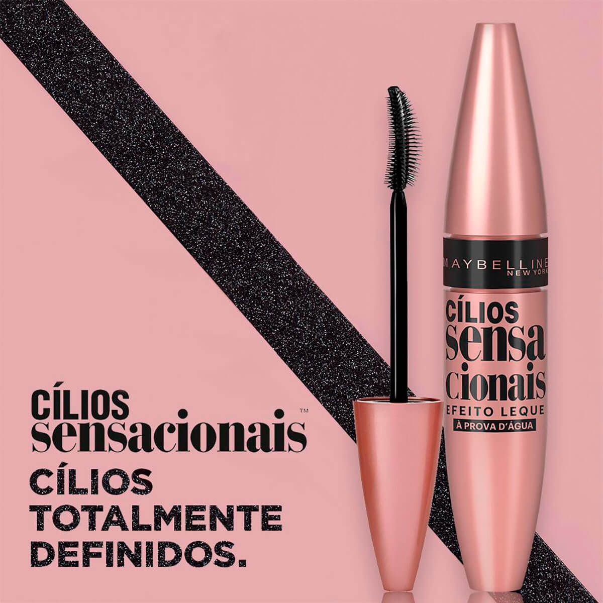 Rímel Maybelline Cílios Sensacionais Lavável com 9,5ml | Droga Raia