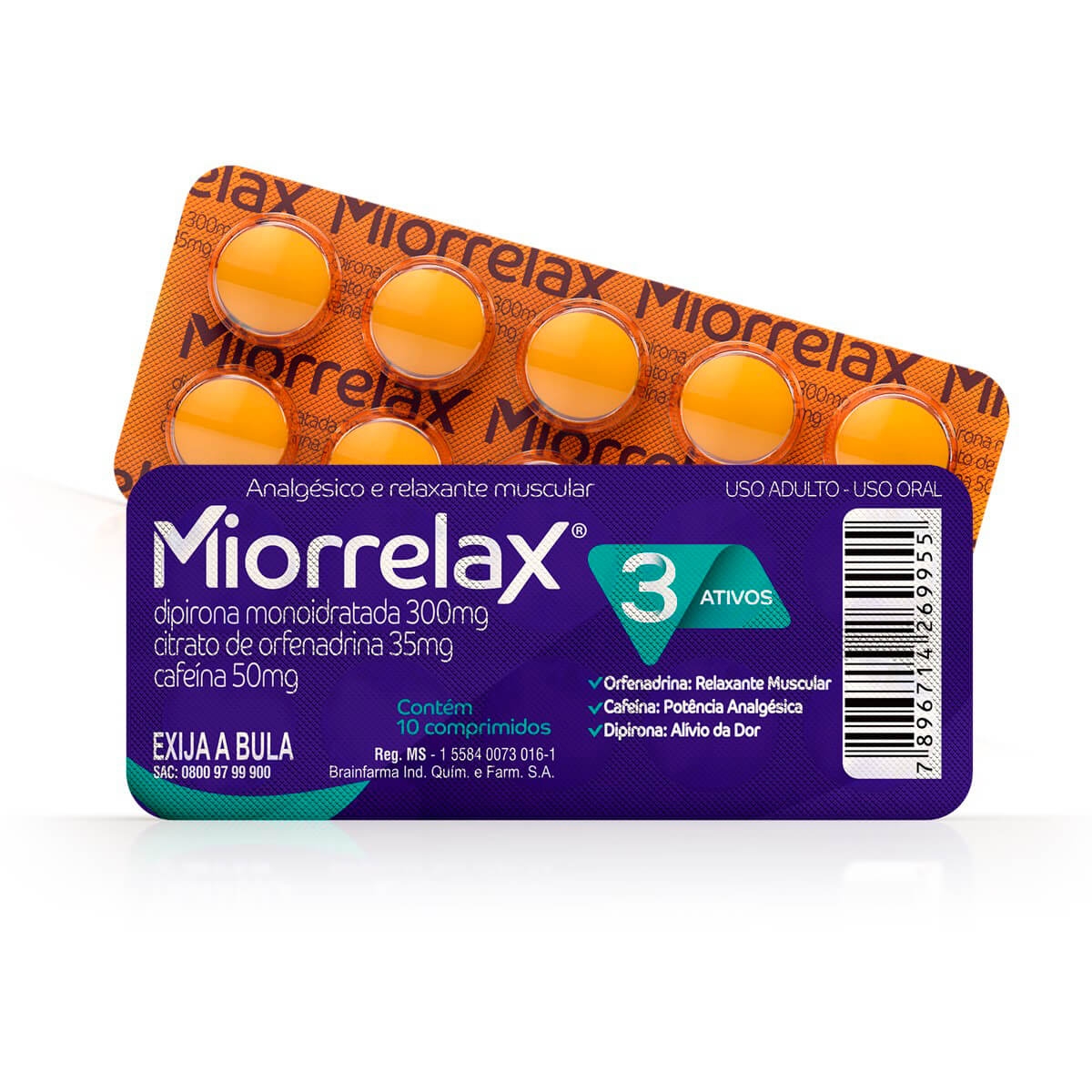 Miorrelax 300/35/50mg 10 comprimidos: Preço e para que serve | Droga Raia