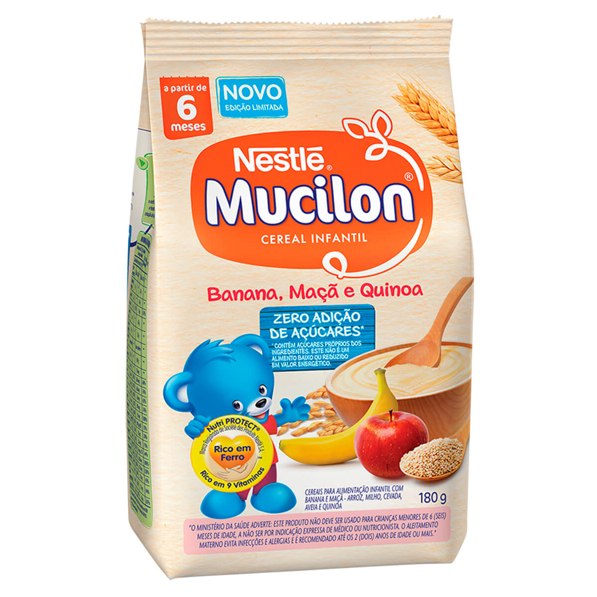 Cereal Infantil Mucilon Banana, Maçã e Quinoa 180g | Droga Raia