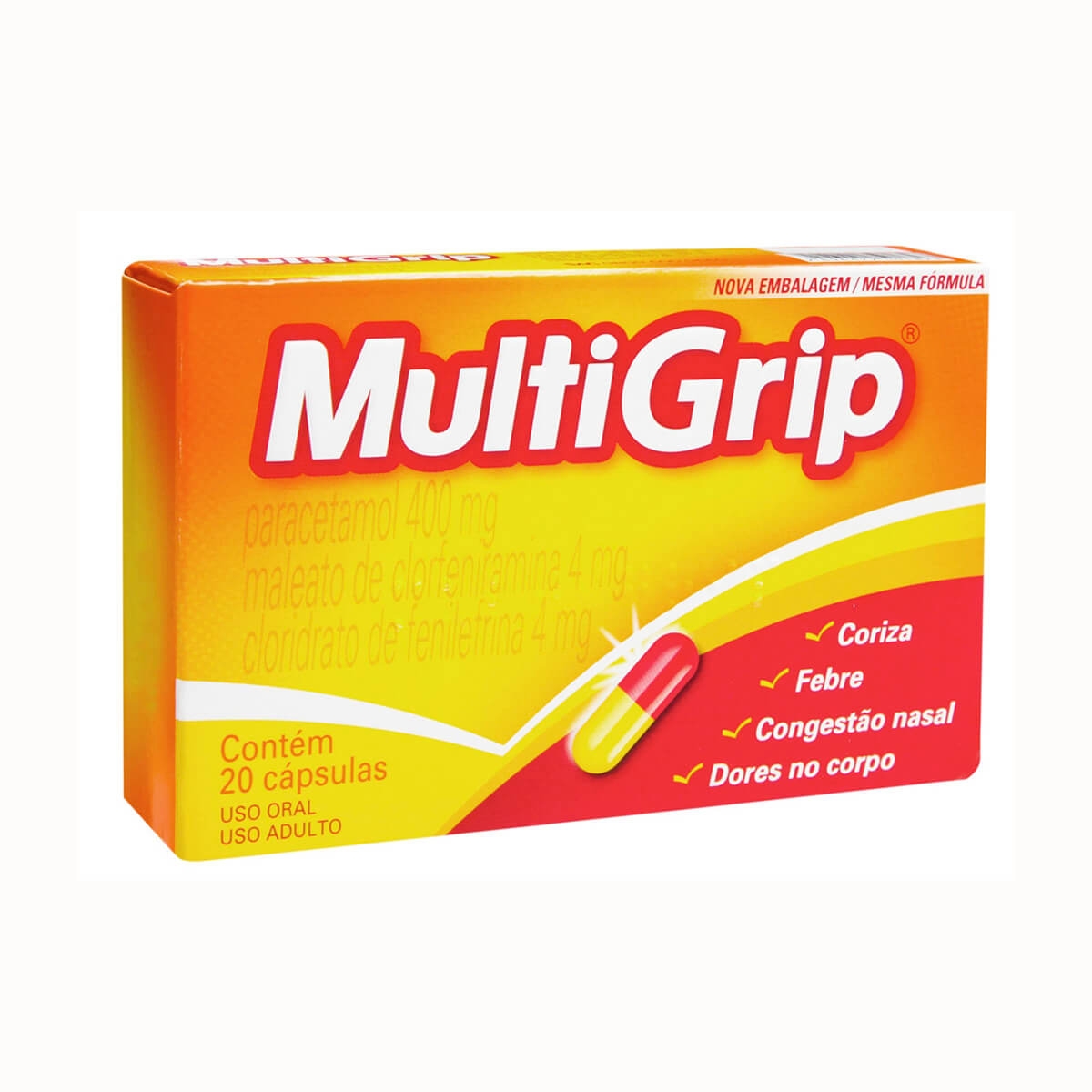 Multigrip 400mg + 4mg + 4mg cápsulas: O que é e para que serve | Droga Raia