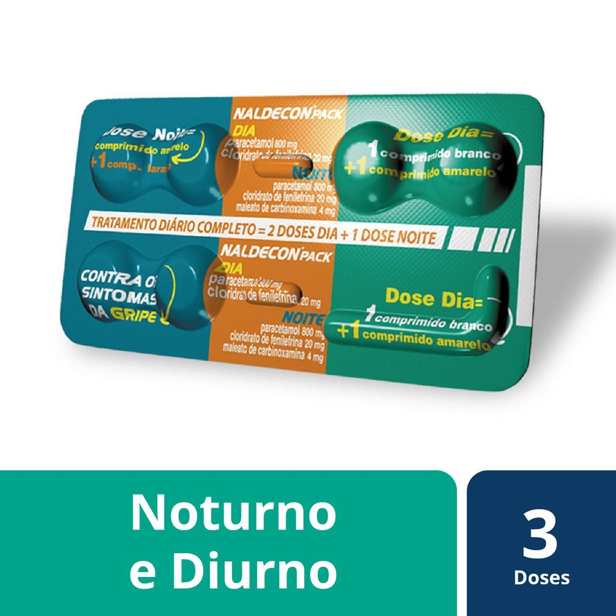 Naldecon Pack Dia e Noite com 6 comprimidos | Droga Raia