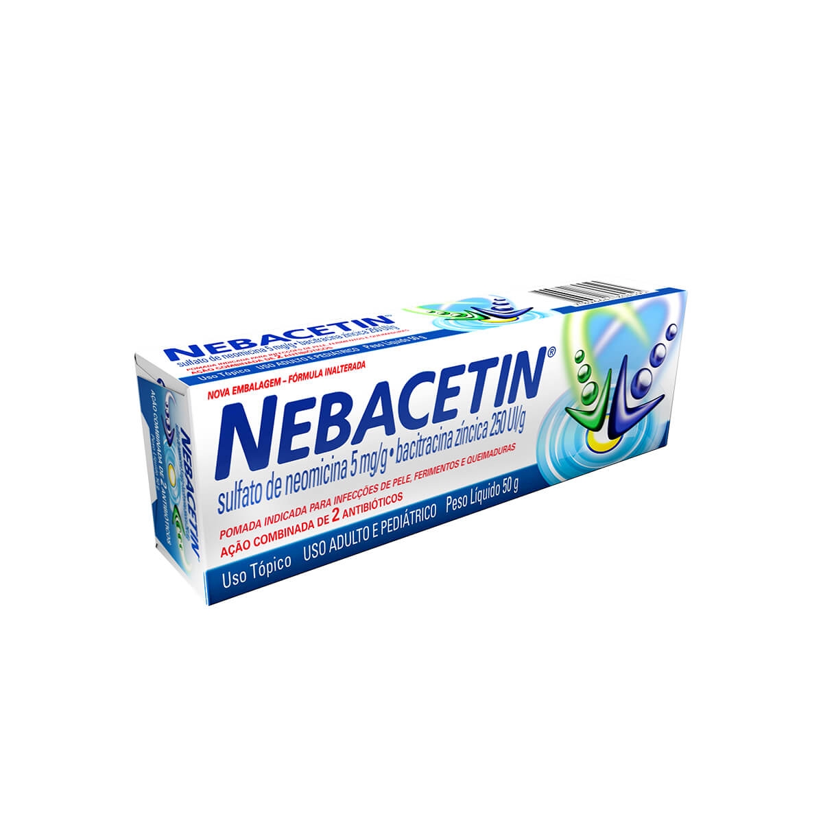 Nebacetin 250UI/g + 5mg/g Pomada com 50g | Droga Raia