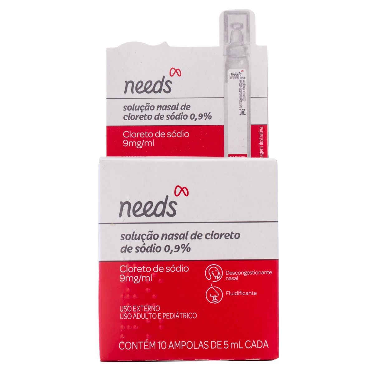Solução Nasal de Cloreto de Sódio 0,9% Needs 10 ampolas de 5ml cada com ...