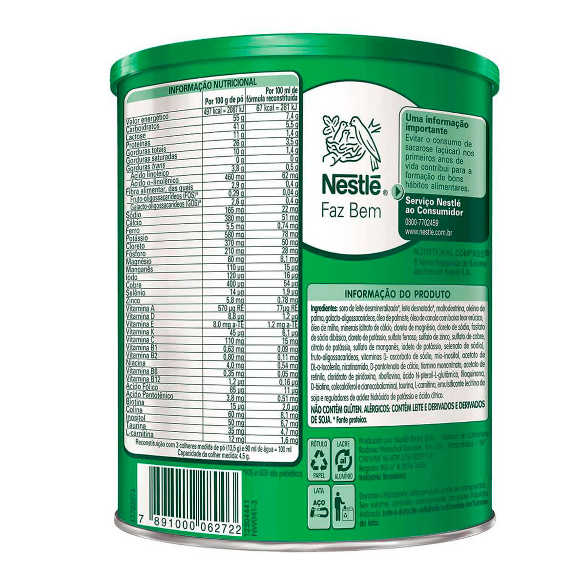 Fórmula Infantil Nestogeno 1 800g | Droga Raia