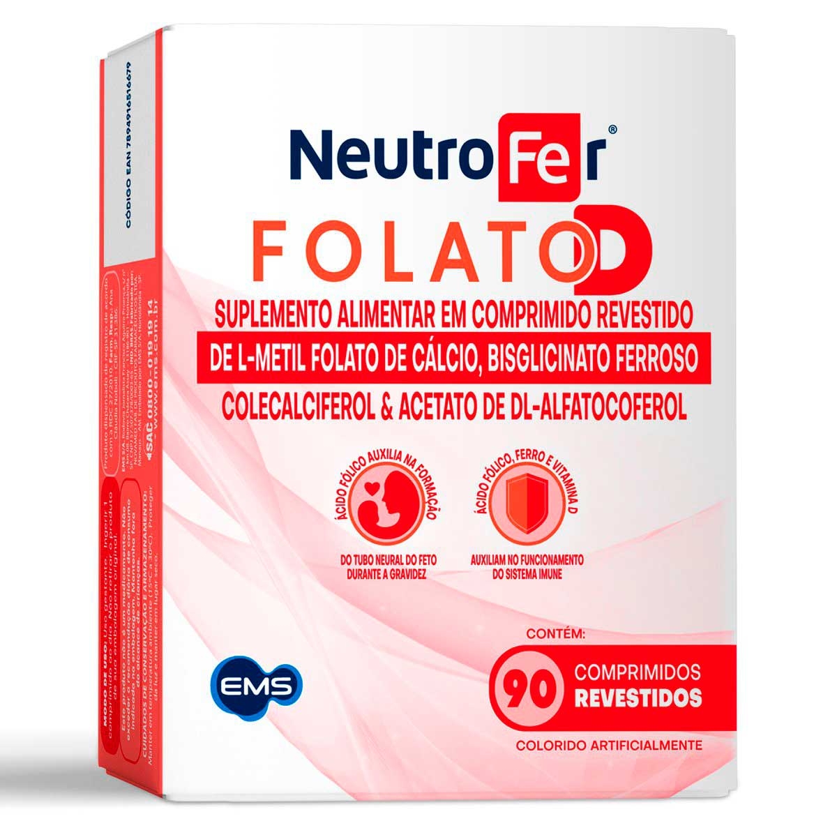 NeutroFer Folato D 90 comprimidos - Preço e para que serve? | Droga Raia