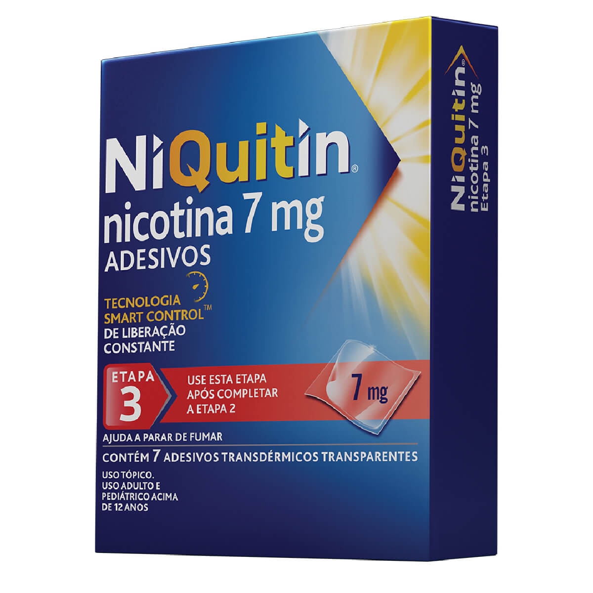 NiQuitin 7mg Adesivos para Parar de Fumar com 7 unidades | Droga Raia