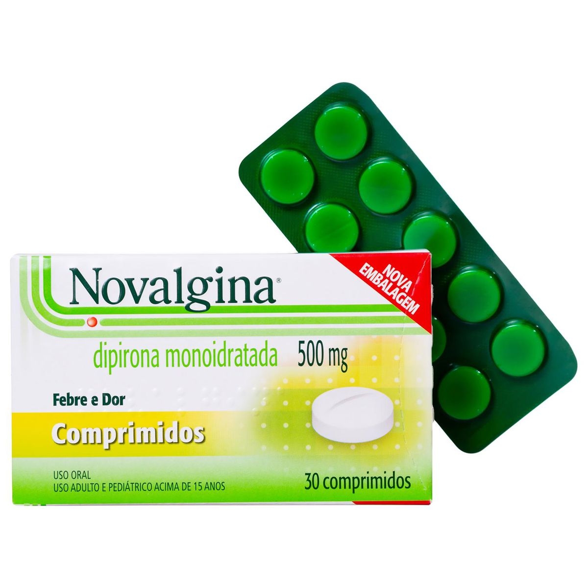 Novalgina 500mg com 30 comprimidos | Droga Raia