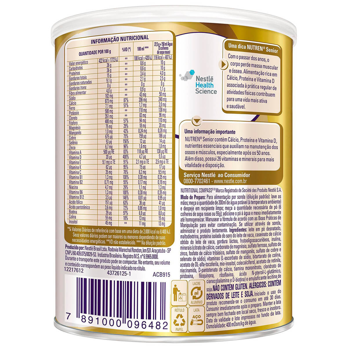 Suplemento Alimentar Nutren Senior Sem Sabor Nestlé: Oferta | Droga Raia