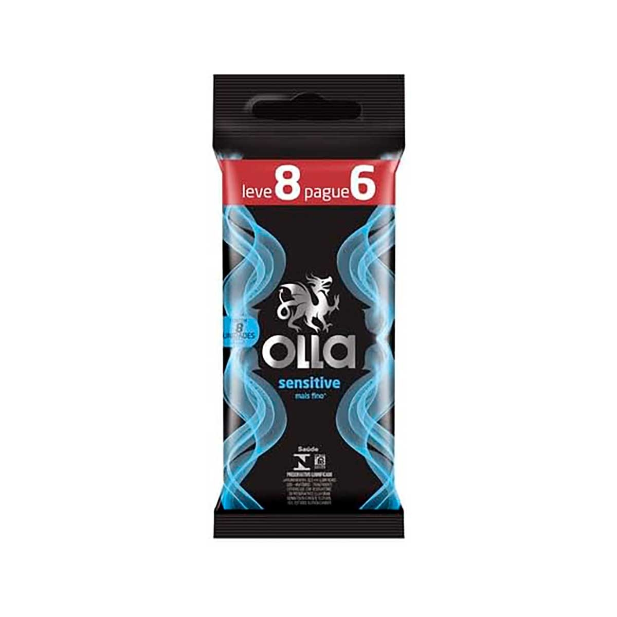 Olla Sensitive Leve 8 Pague 6 Preservativo | Droga Raia