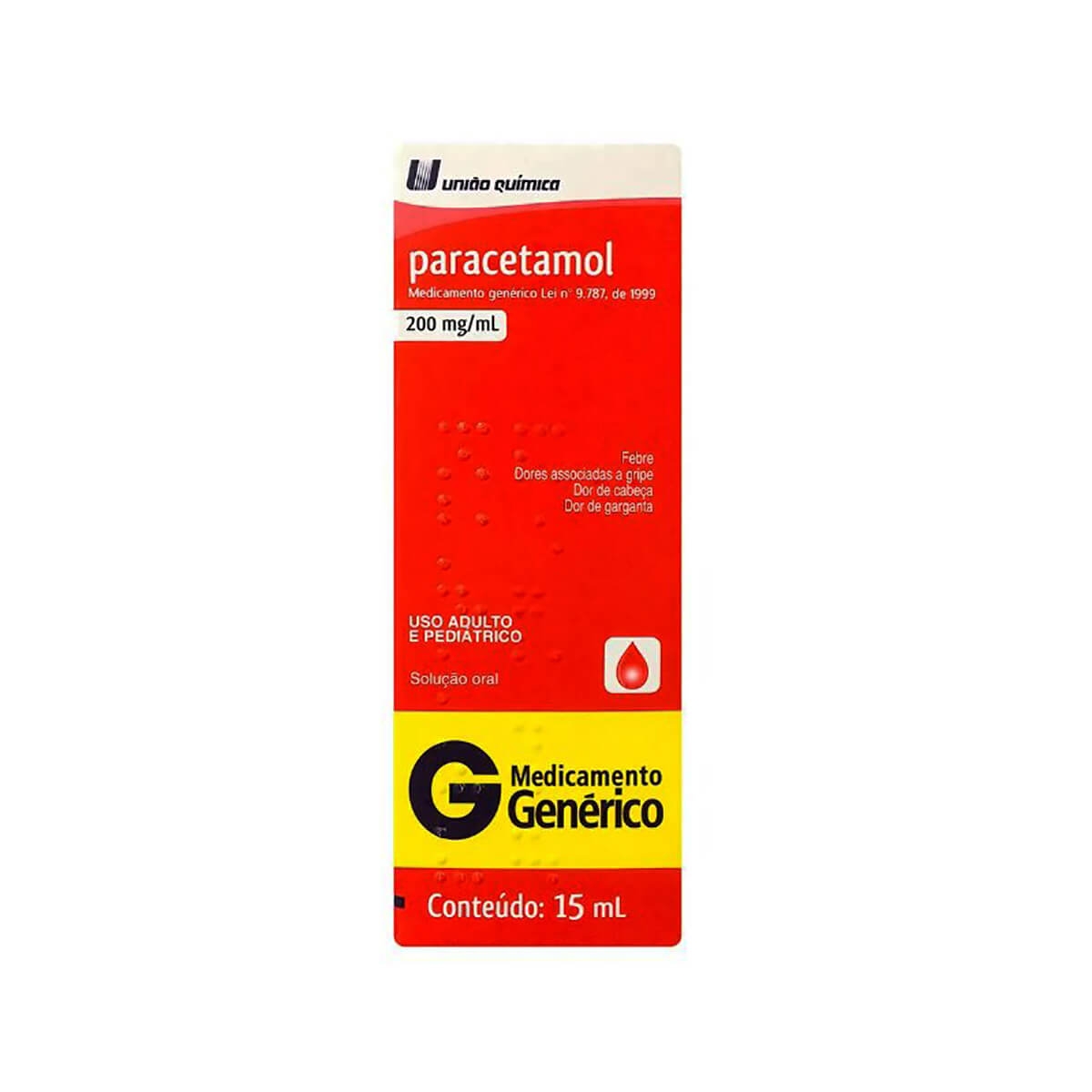 Paracetamol 200mg/ml União Química Solução Oral com 15ml 15ml Solução ...