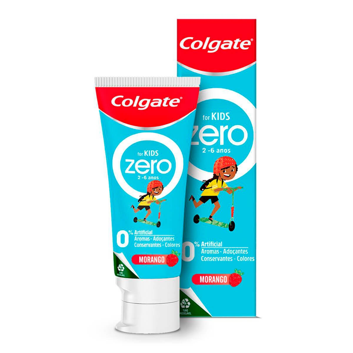 Pasta de Dente Colgate Kids Zero Morango com 70g em promoção | Droga Raia