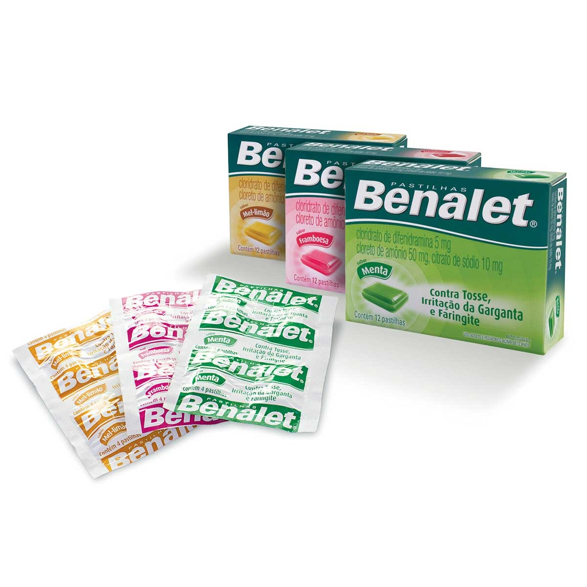 Compre Pastilha Benalet Menta 12 unidades em promoção | Droga Raia