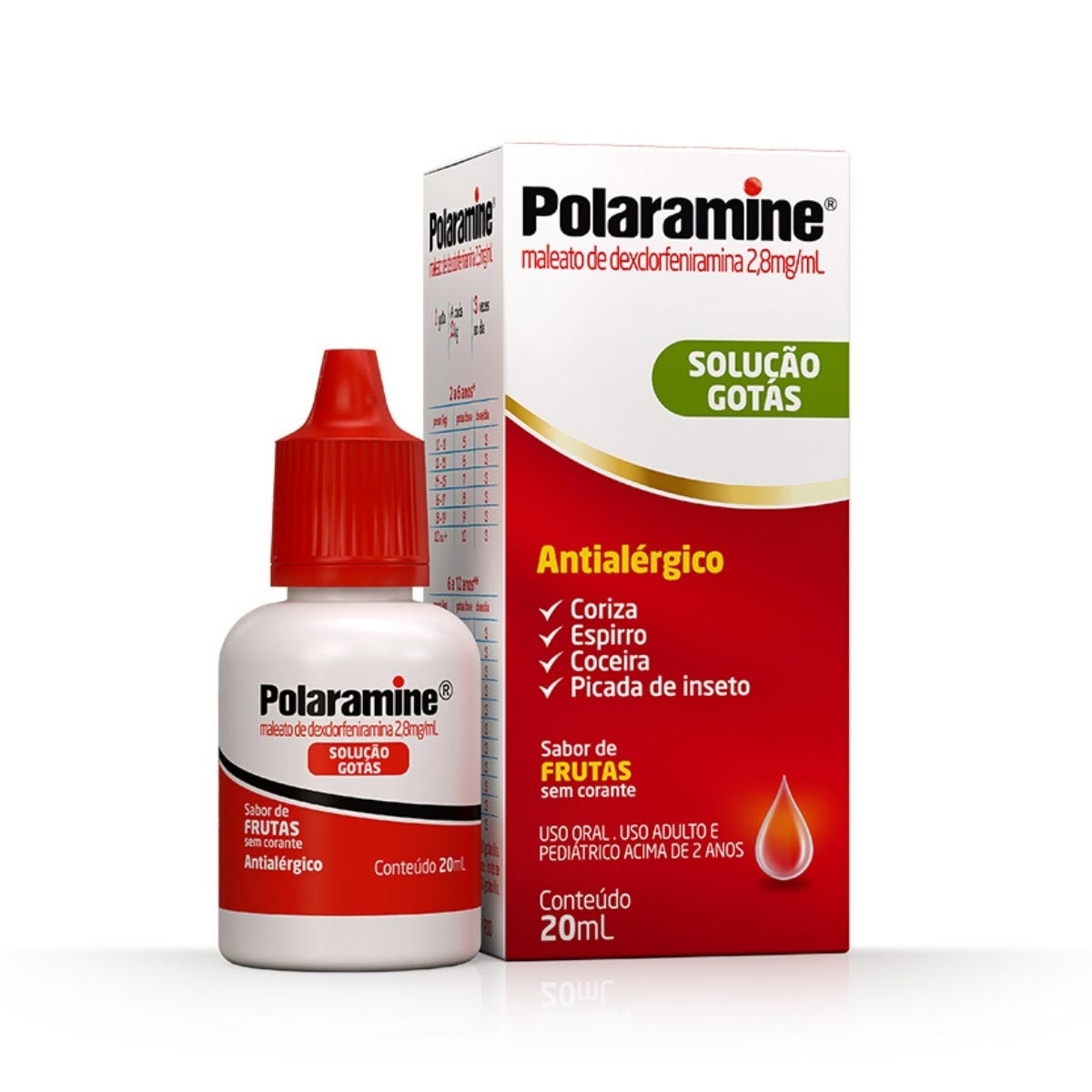 Polaramine 2,8mg/ml 20ml: Encontre online | Droga Raia