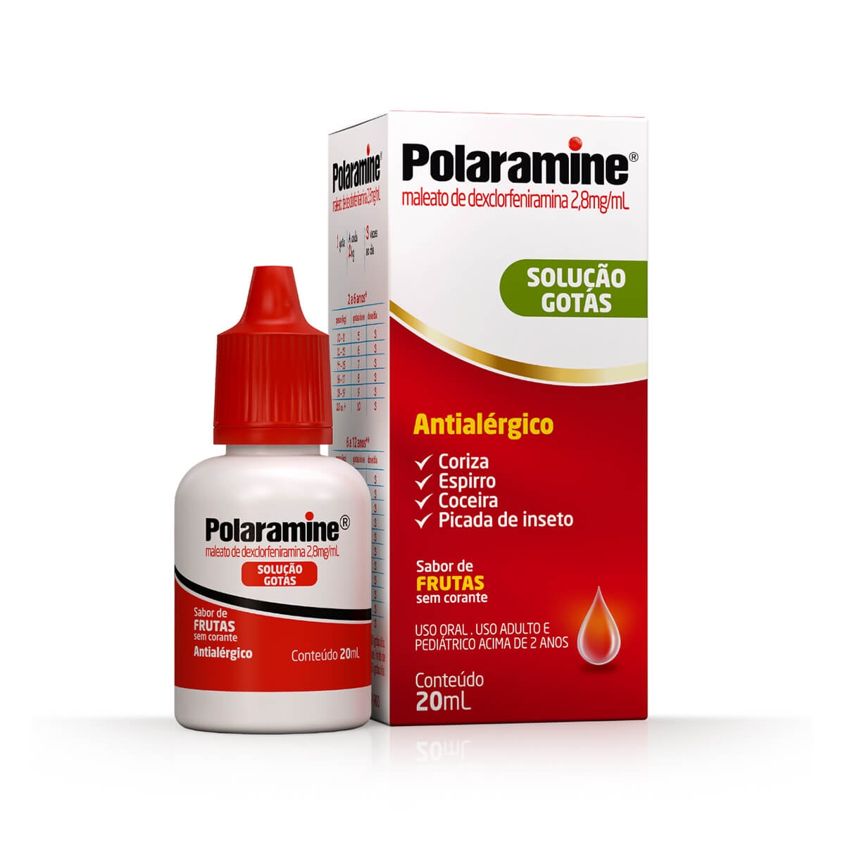 Polaramine 2,8mg/ml Solução Gotas 20ml | Droga Raia