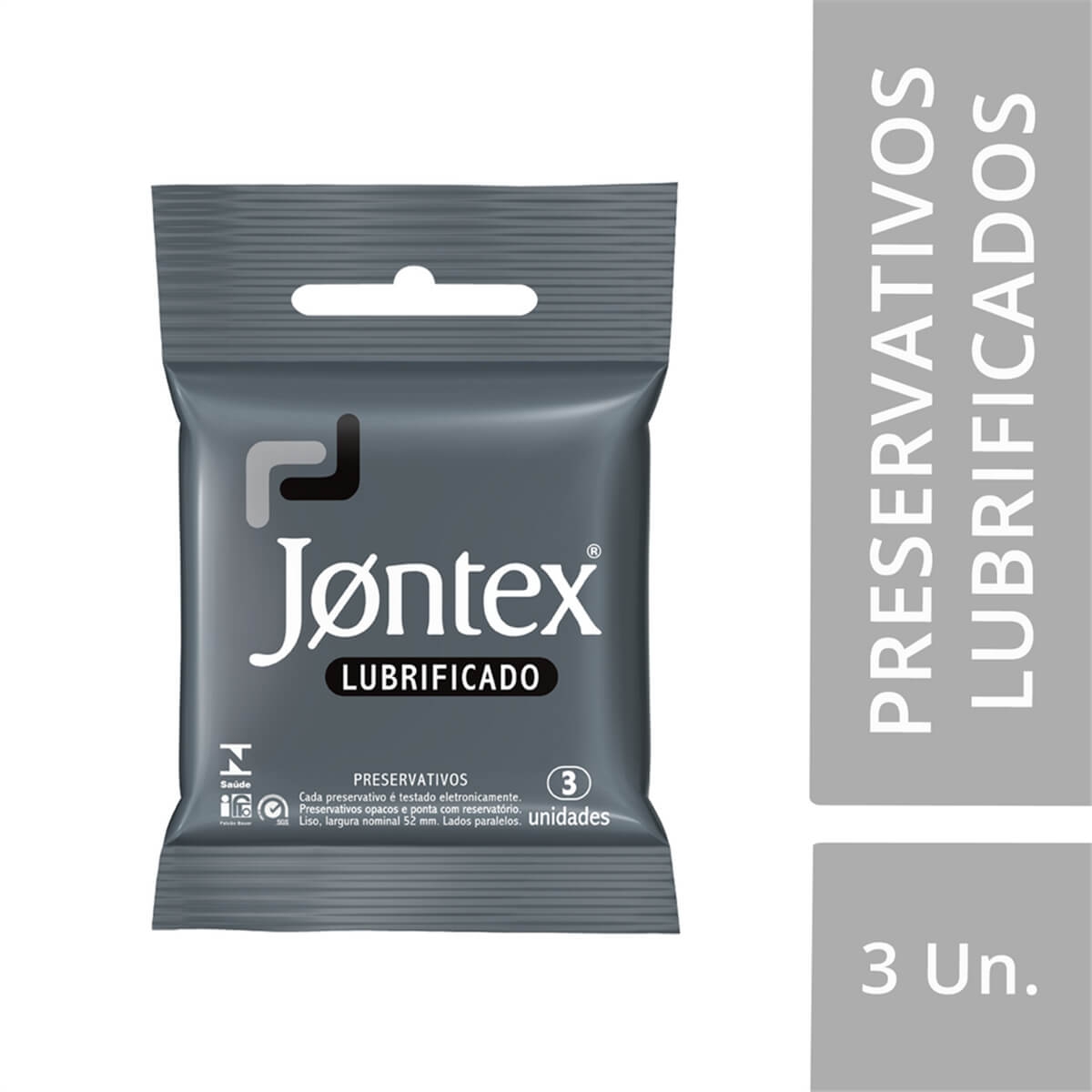 Preservativo Jontex Lubrificado 3 unidades | Droga Raia