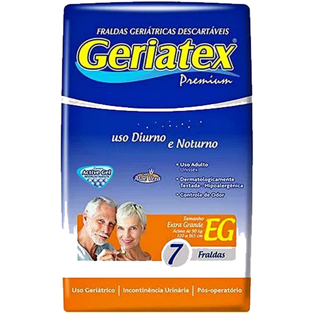 Fralda Geriátrica Geriatex Premium Noturna - Tam Eg | Droga Raia