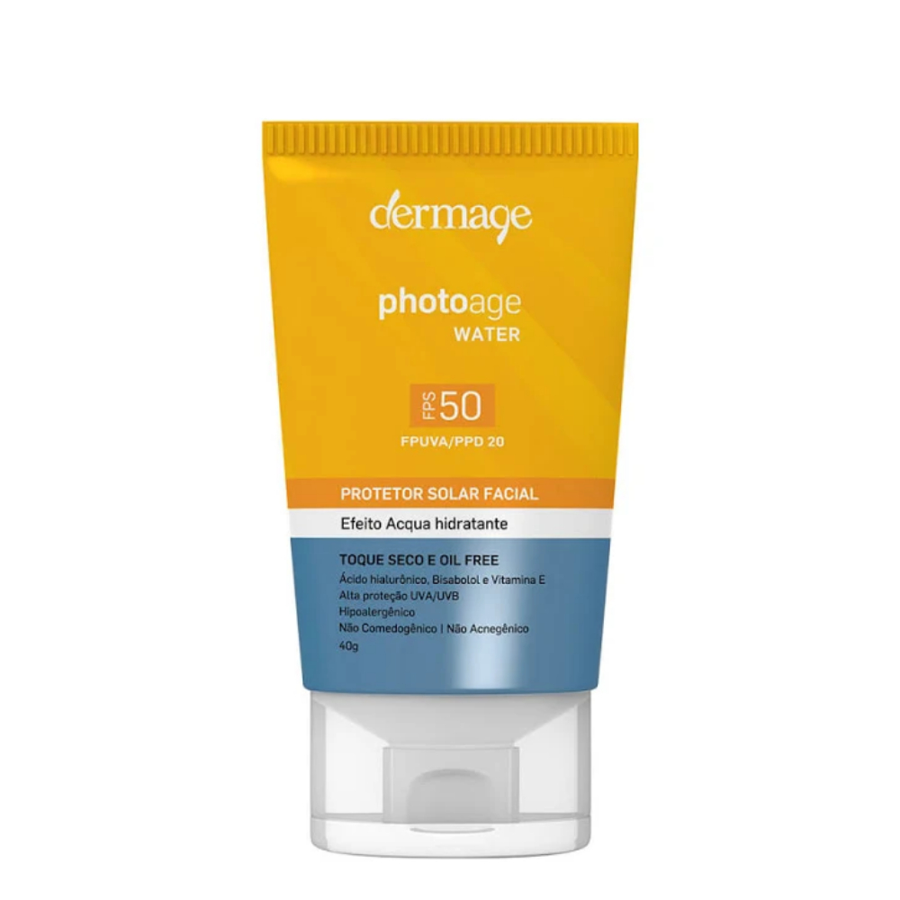 DERMAGE PHOTOAGE WATER PROTETOR SOLAR FACIAL FPS 50 40G | Droga Raia