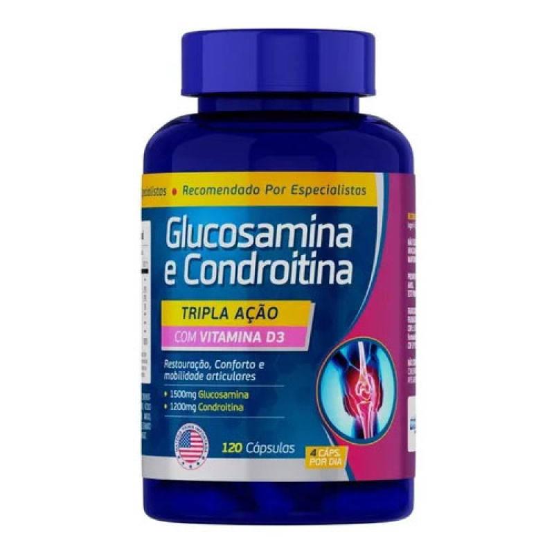 GLUCOSAMINA 1,5G CONDROITINA 1,2G VITAMINA D3 1000UI 120 CáPSULAS ...