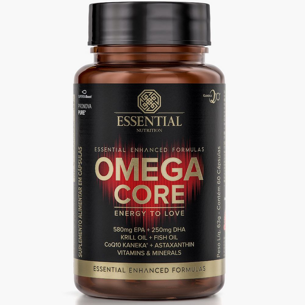 OMEGA CORE ESSENTIAL NUTRITION - ÔMEGA-3 + COQ10 - 60 CáPSULAS ...