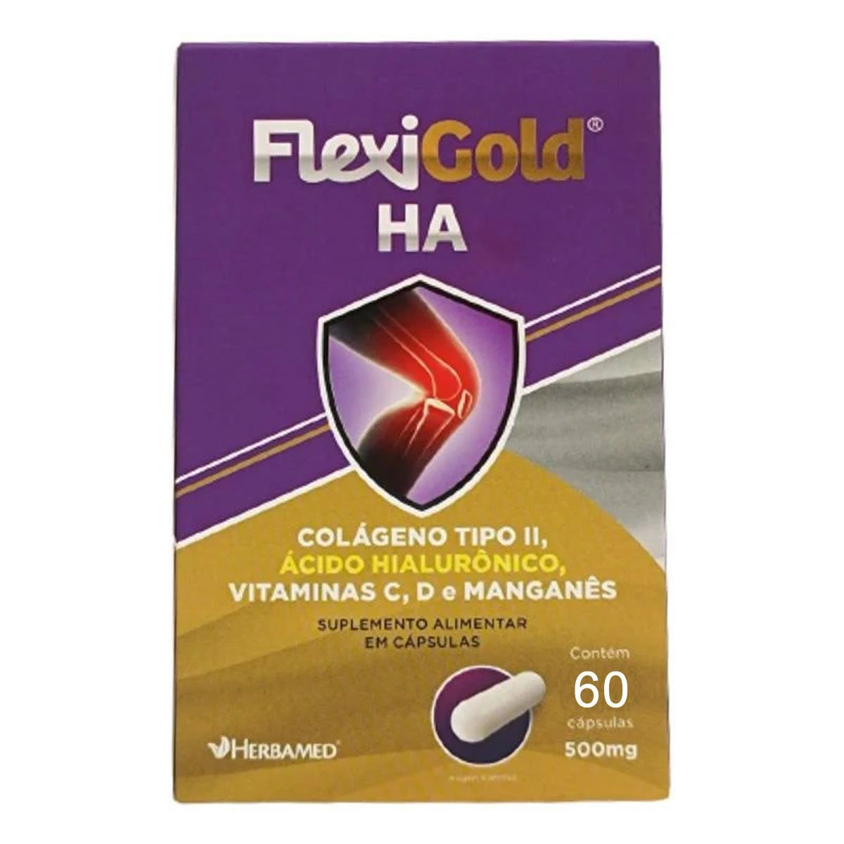 FLEXIGOLD HA - 60 CáPSULAS - HERBAMED | Droga Raia