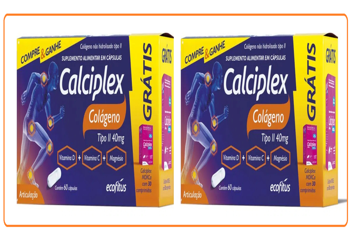 KIT 2 CALCIPLEX COLáGENO TIPO 2 60CPS + MDKCA 30CPS | Droga Raia