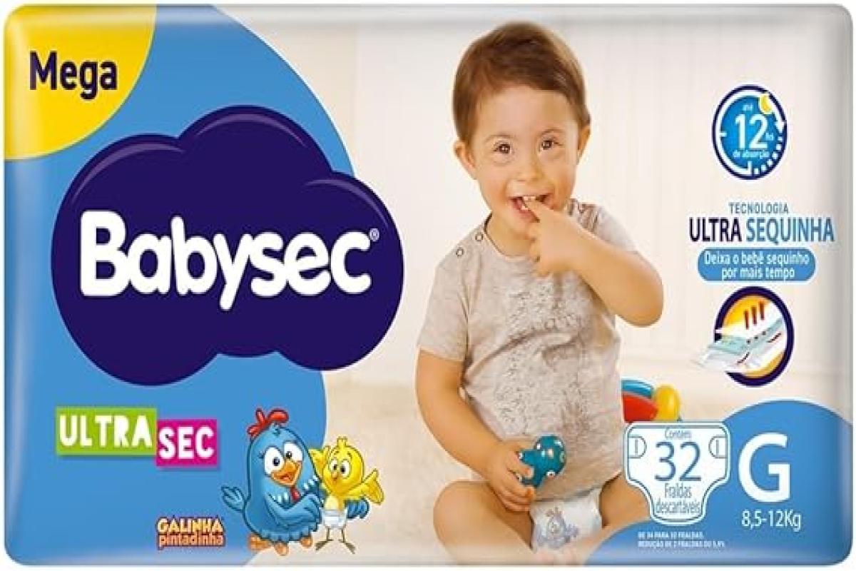BABY SEC ULTRASEC MEGA GALINHA PINTADINHA G 32 UNIDADES - Escorrega o Preço