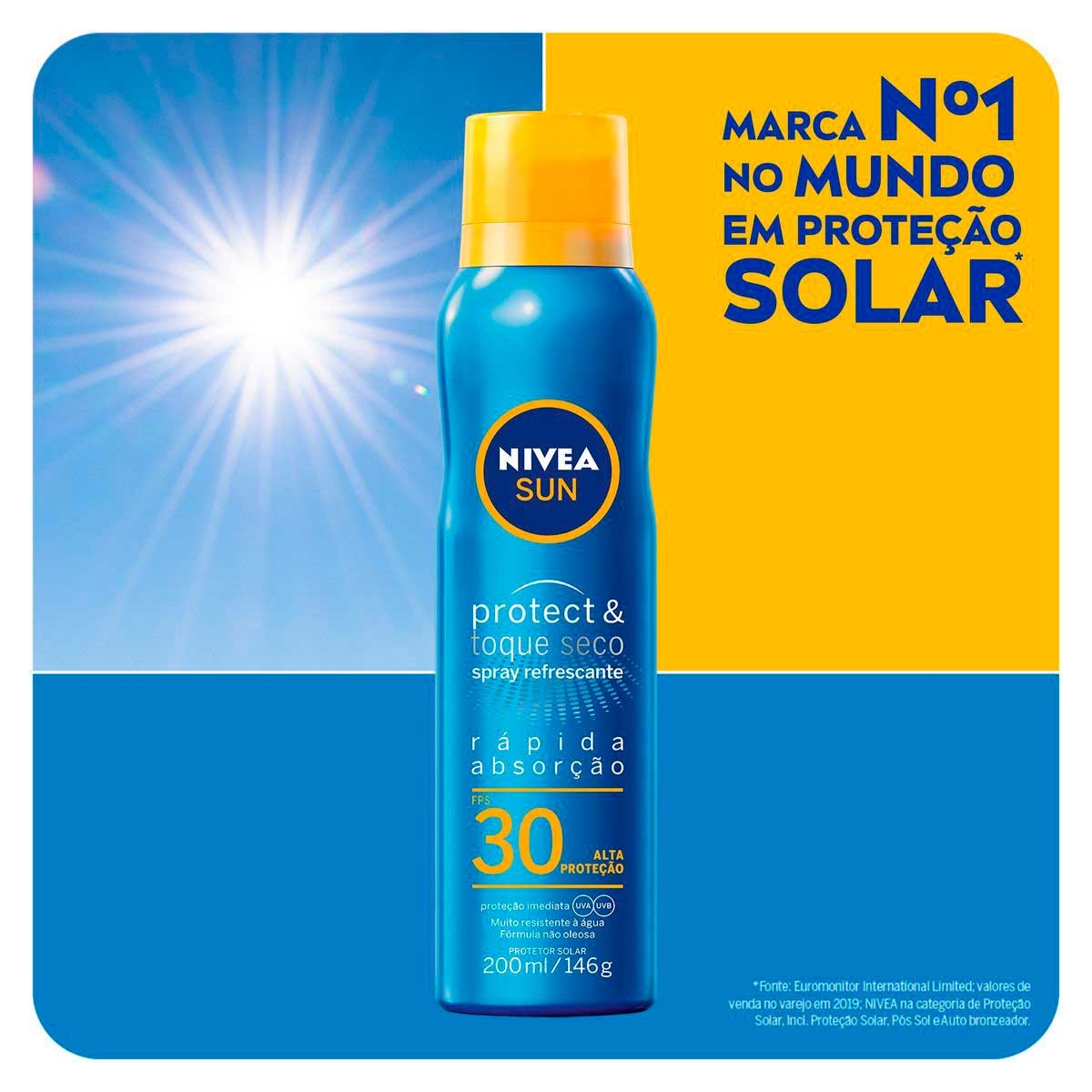 Protetor Solar Corporal Spray Nivea Sun Protect&Fresh FPS 30 | Droga Raia
