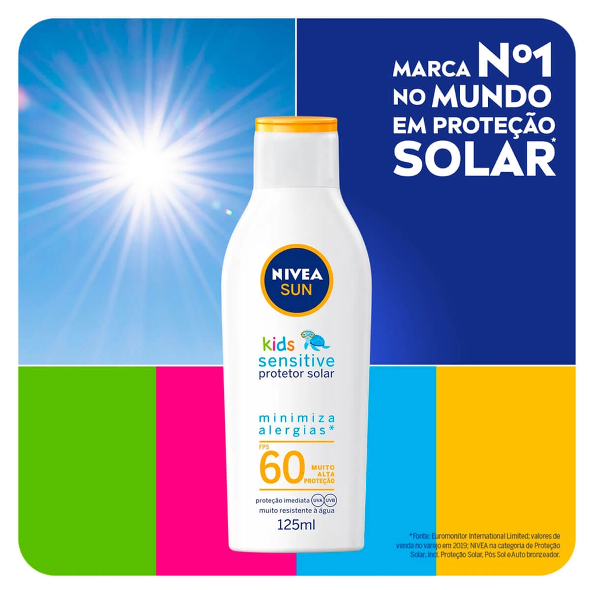 Protetor Solar Infantil Nivea Sun Kids Sensitive FPS 60 | Droga Raia