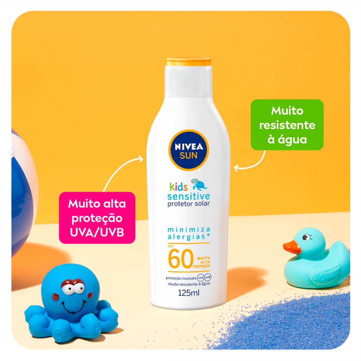 Protetor Solar Infantil Nivea Sun Kids Sensitive FPS 60 | Droga Raia