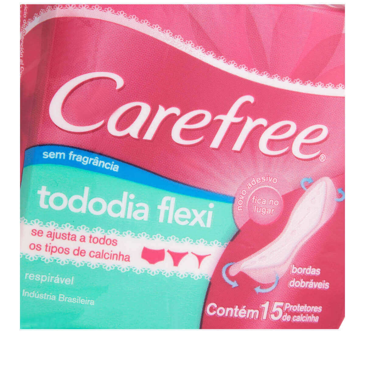 Protetor de Calcinha Carefree Tododia Flexi sem Perfume c/ 15 un ...