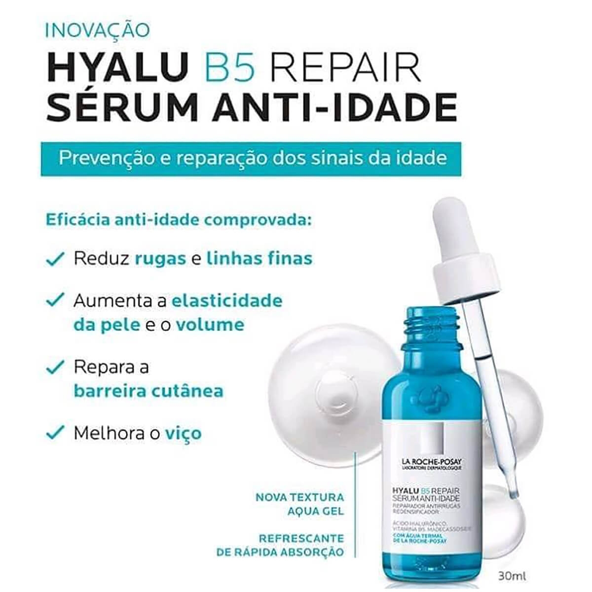Sérum Anti-Idade La Roche-Posay Hyalu B5 Repair com 30ml | Droga Raia