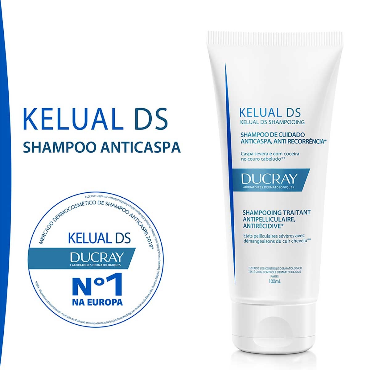 Shampoo Anticaspa Ducray Kelual DS 100ml | Droga Raia