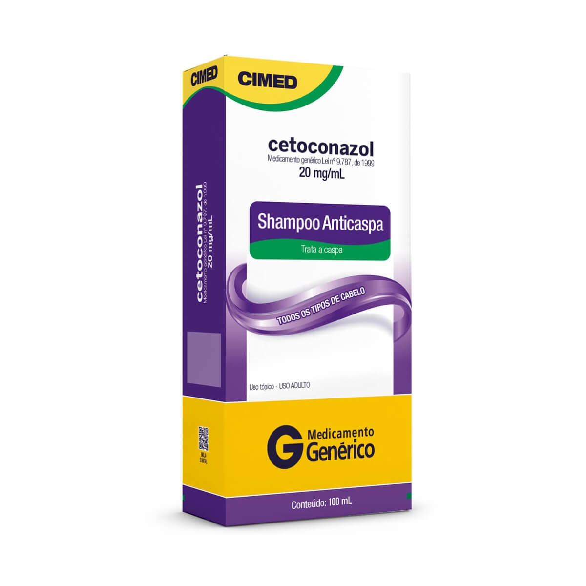 Cetoconazol 20mg/ml Cimed Shampoo Anticaspa com 100ml | Droga Raia