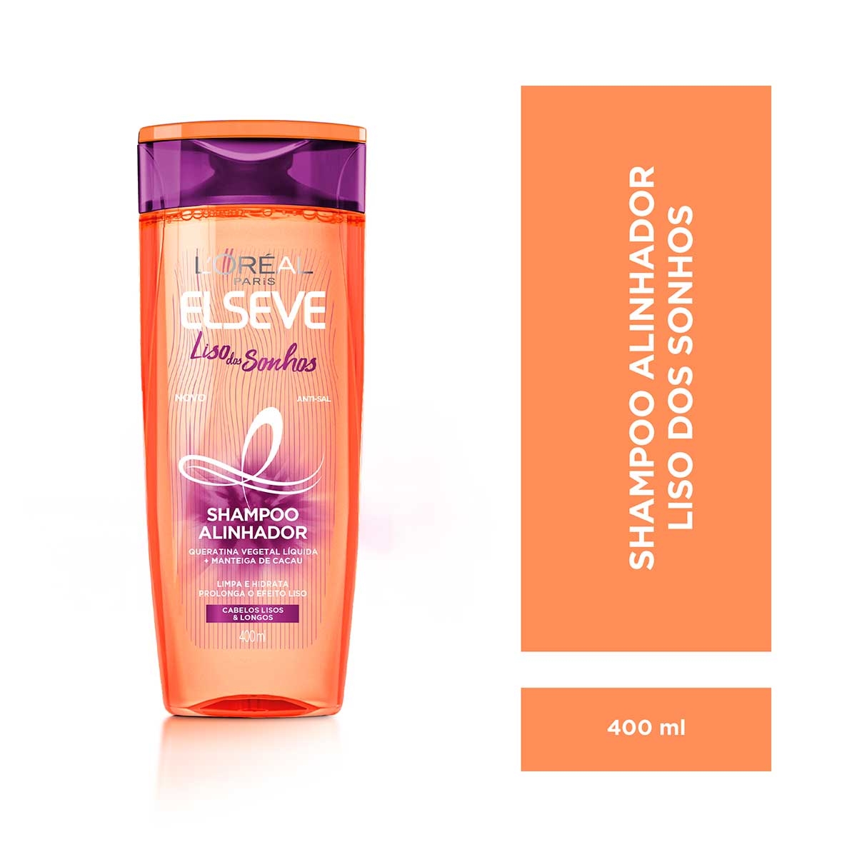 Shampoo Elseve Liso dos Sonhos com 400ml | Droga Raia