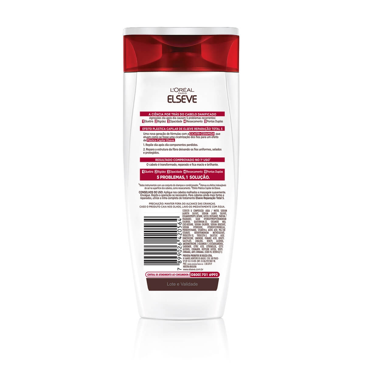 Shampoo Elseve Reparação Total 5+ com 200ml | Droga Raia