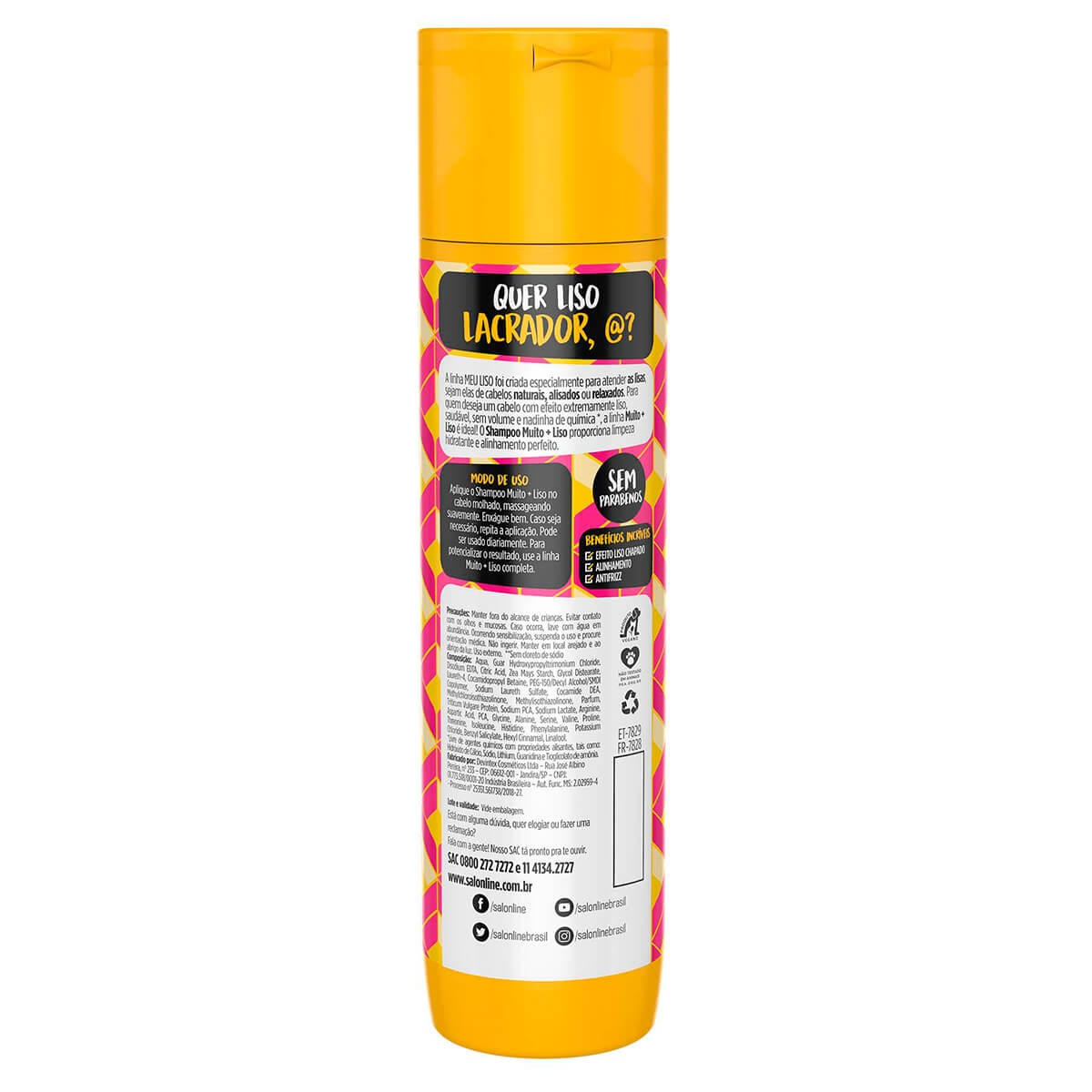 Shampoo Salon Line Meu Liso 300ml | Droga Raia