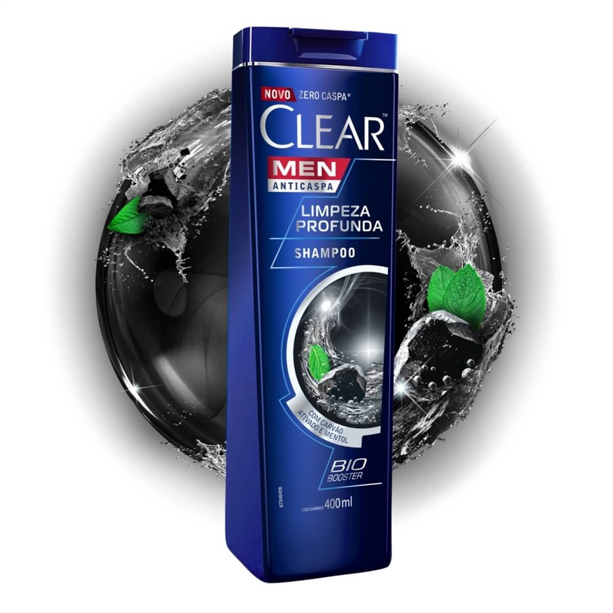 Shampoo Clear Men Limpeza Profunda 400ml | Droga Raia