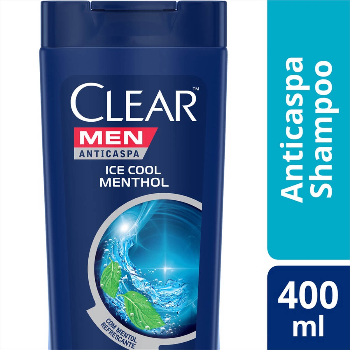Shampoo Clear Anticaspa Men Ice Cool Menthol 400ml | Droga Raia