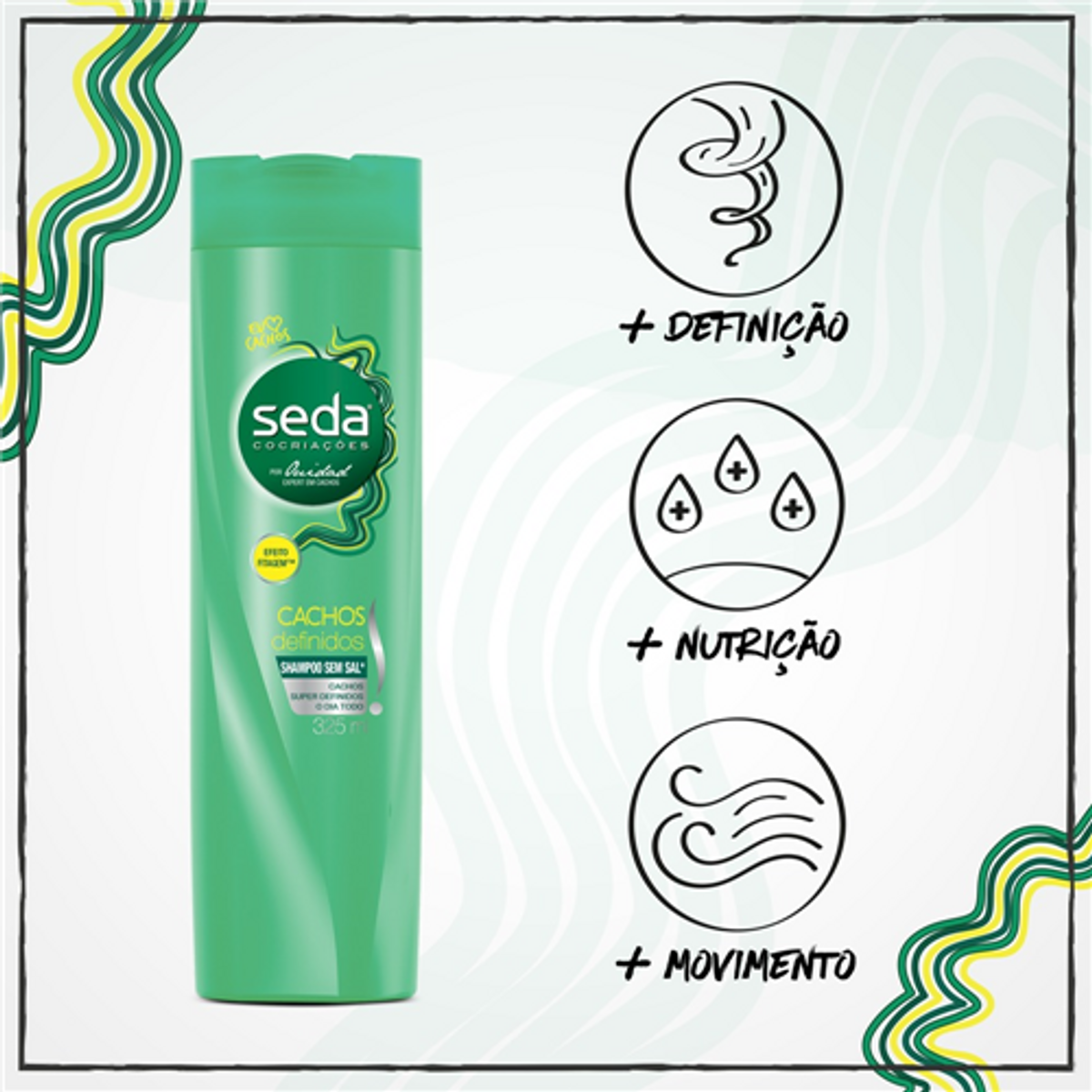 Shampoo Seda Cachos Definidos 325mL | Droga Raia