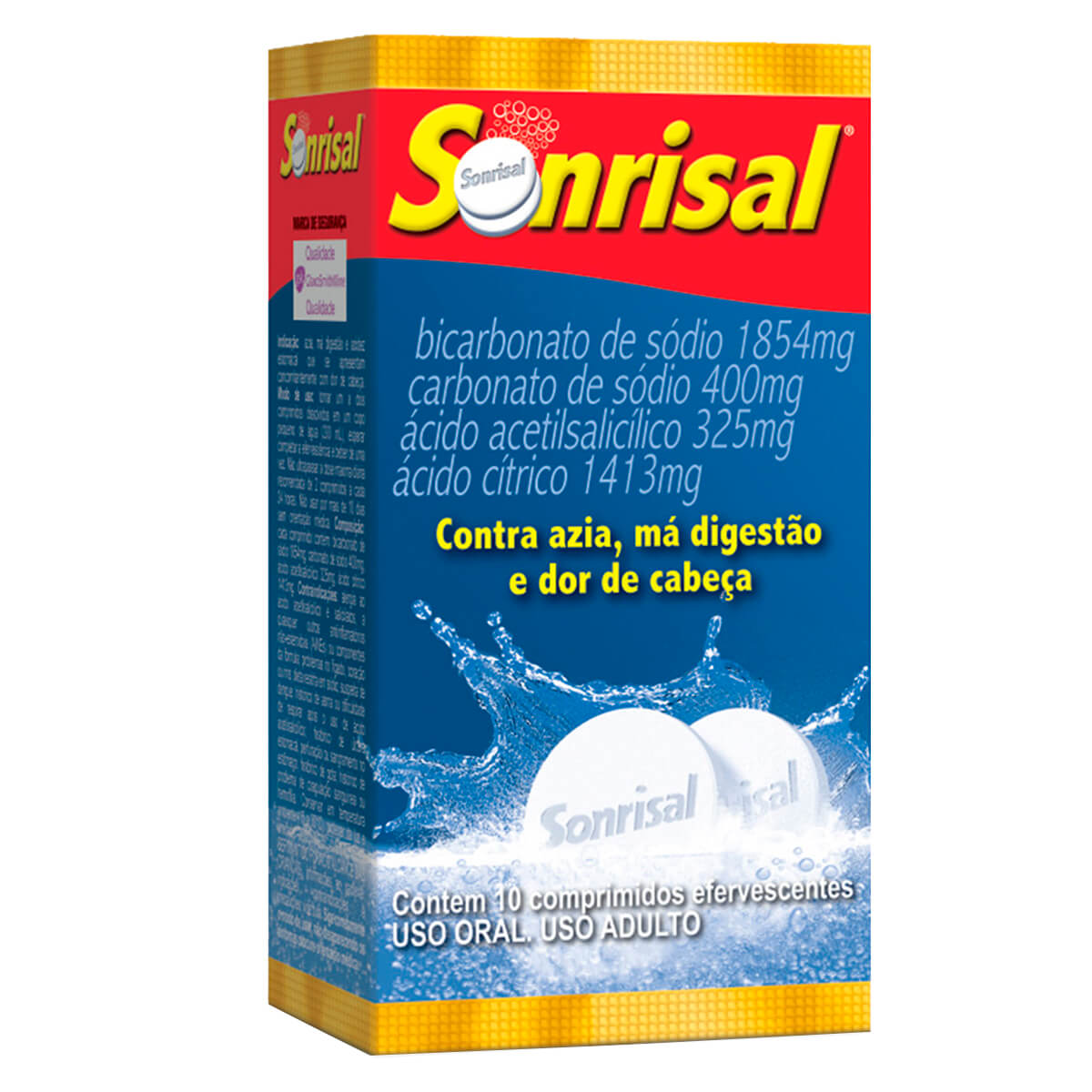 Antiácido Analgésico Sonrisal Tradicional 2 em 1 Para Azia e Dor de ...