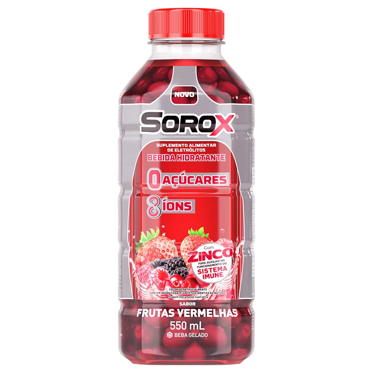 Sorox Frutas Vermelhas 550ml - Bebida hidratante de eletrólitos - Preço ...