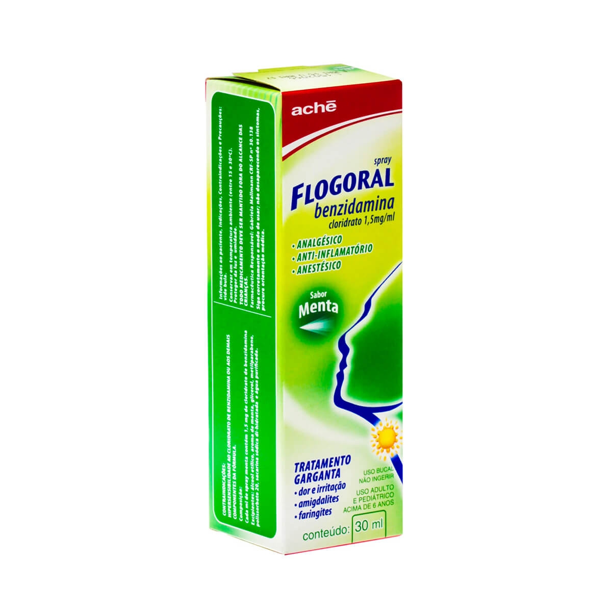Spray Flogoral Sabor Menta 30ml | Droga Raia