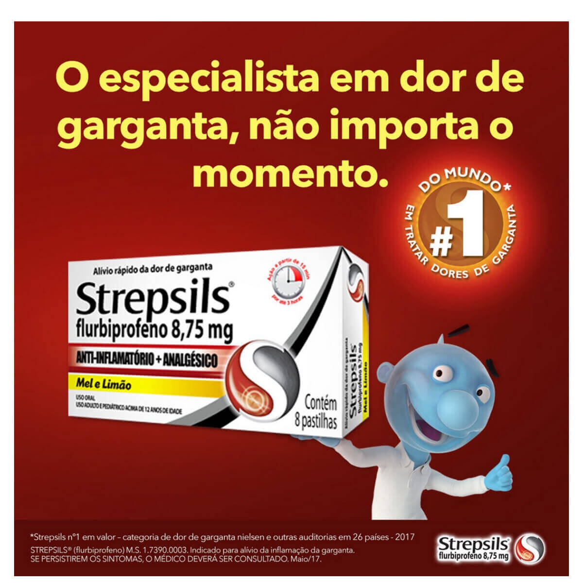 Pastilhas Strepsils Mel e Limão 16 unidades: Compre online | Droga Raia