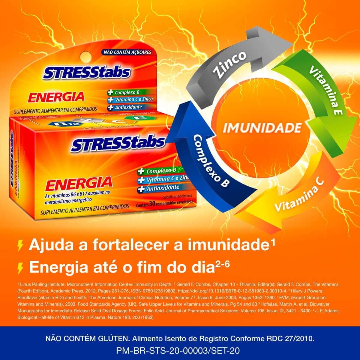 Suplemento Alimentar Stresstabs 30 Comprimidos | Droga Raia
