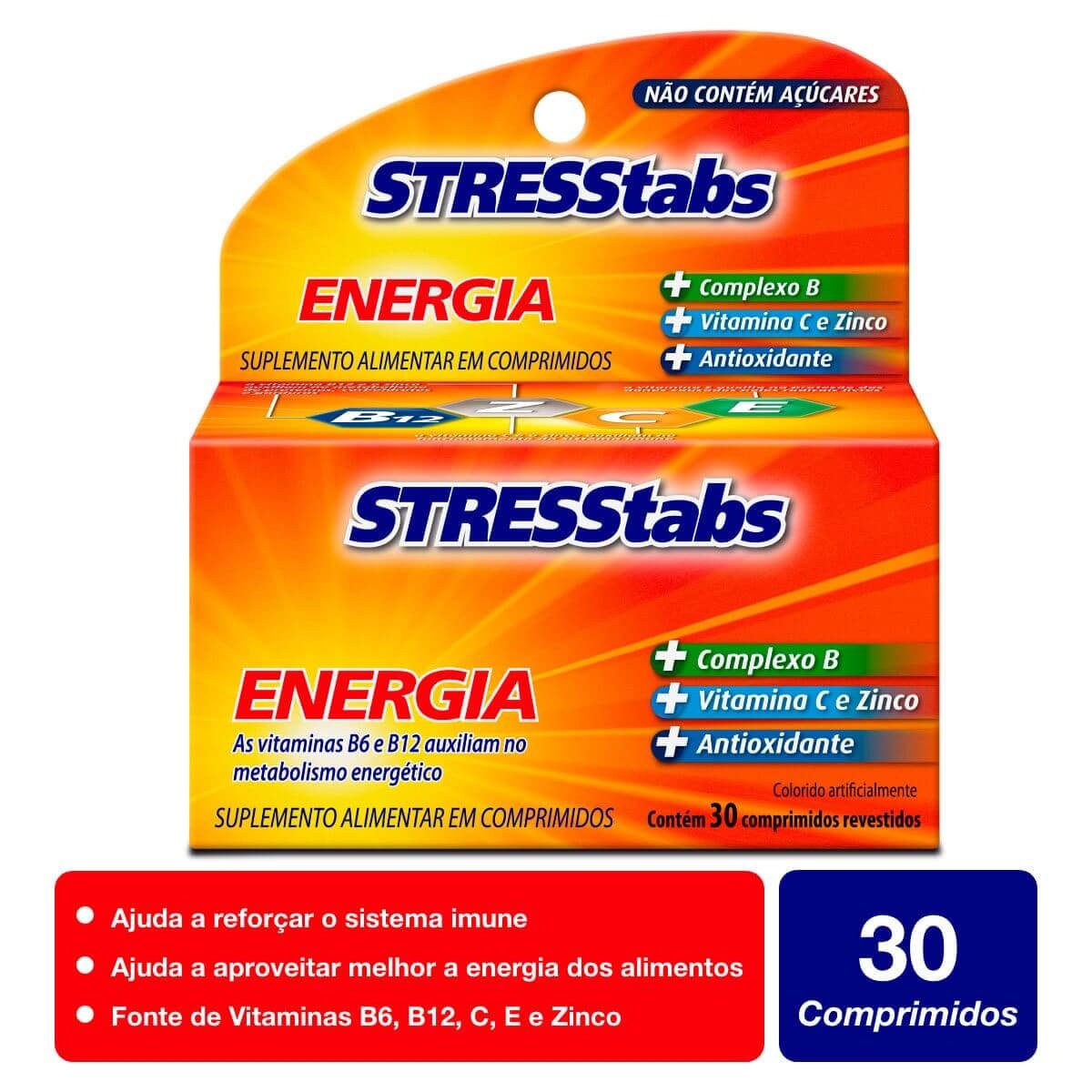 Suplemento Alimentar Stresstabs 30 Comprimidos | Droga Raia