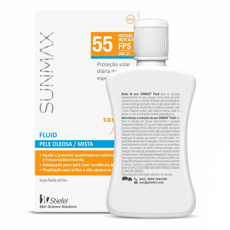 Protetor Solar Sunmax Fluid FPS55 com 60g | Droga Raia