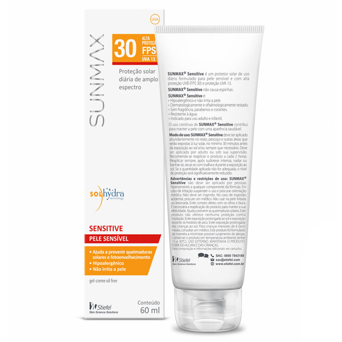 Protetor Solar Sunmax Sensitive FPS 30 60ml | Droga Raia